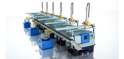 China Automatic Production Line HTCSY50-S CNC Turning Center Automated Loading and Unloading CNC Lathe for sale