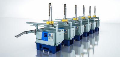 China Automatic Production Line HTCSY50-S CNC Turning Center Automated Loading and Unloading CNC Lathe for sale