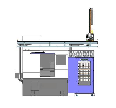 High Efficiency Single Lathe Multi-layer Storage Bin Gantry Feeding ...