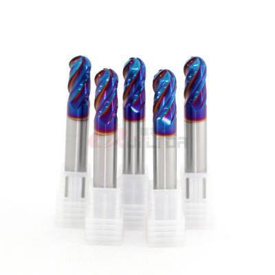 China 4Fl Diamond Ball Nose End Mill voor het Snijden Inconel 1/2 Steel Te koop
