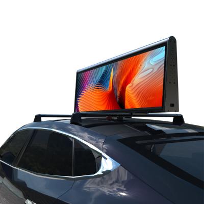 China Doppeltes mit Seiten versehenes Werbungstaxi-geführtes Anzeigen-Spitzendach für Auto 4g Wifi 5mm P5 zu verkaufen