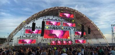 China FCC de Openlucht het Stadium RGB Geleide Schermen van Overlegdj voor Gebeurtenissenachtergrond 5000nits Te koop