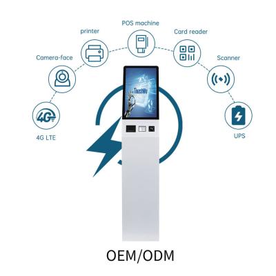 China Touch Screen LCD Capacitor Pos Terminal Cash Register Kiosk Payment Service à venda