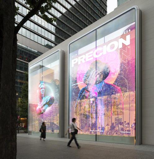 Quality 2.5mm Thickness Transparent LED Film For Advertising Screens 816x384mm Module Size for sale