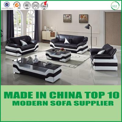 China Beige Color Modern OfficeFurniture Wooden Leather Sectional Sofa1+2+3 for sale