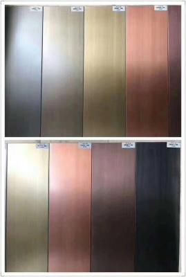 China Antique Bronze Brass Hairline Stainless Steel Color Sheets Manufacturer In Foshan China for sale
