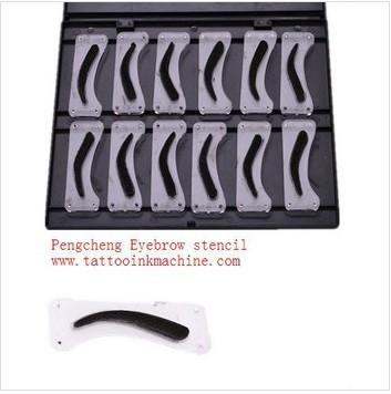 China Temporary Eternal Tattoo Ink , Convenient Silica Gel Eyebrow Stencils for sale