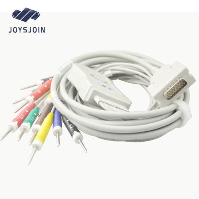 China Burdick 10-lead EKG Cable with leadwires banana plug/ Clip AHA/IEC for sale