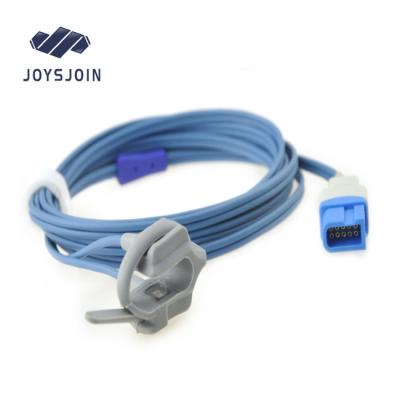 China Reusable Spacelabs 10 pin Spo2 sensor Adult/Neonate/Pediatric clip/soft tip probe Spo2 for sale