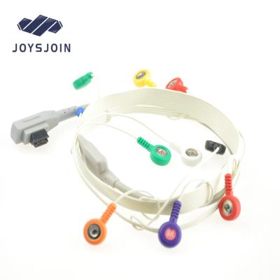 China GE Seer MC Recorder ECG Machine Holter cable ,snap,AHA  GE dynamic ECG 10 lead cable for sale