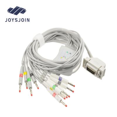 China Siemens 10-Lead ekg monitor EKG Cable with leadwires snap/clip AHA/IEC portable ekg monitor for sale