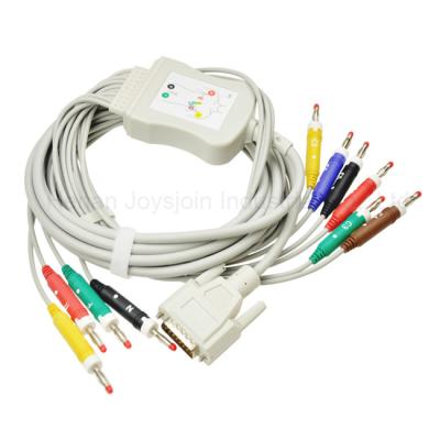 China Nihon Kohden Cardiofax6151 ekg cable 10 lead Banana plug standard AHA IEC cable ekg for sale