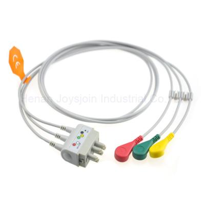 China Nihon kohden BR-019 BR-021P ECG cable Leadwires 3 lead leadwires snap type AHA for sale