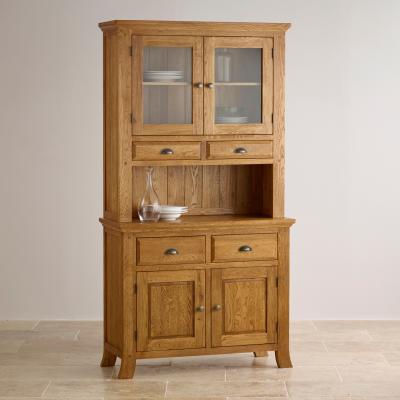 China rustic oak wood small sideboard top with good design and 100% solid oak wood for sale