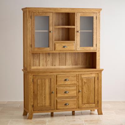 China rustic oak wood Large Sideboard Top with good design and 100% solid oak wood furniture for sale