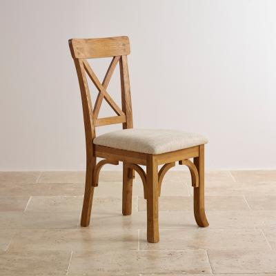 China rustic oak wood Common Chair(PU SEAT) with good design and 100% solid oak wood furniture for sale