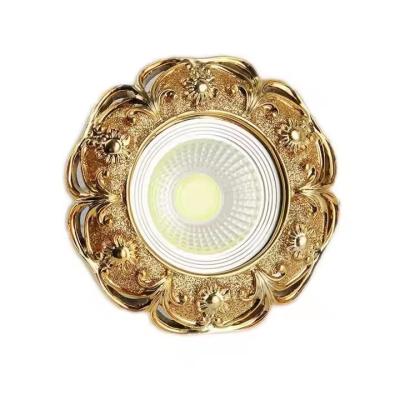 China Quality assurance european crystal chip light spot lighting resin gold led spotlights for sale