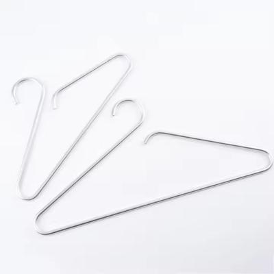 China Factory wholesale simple high quality silver clothes aluminum wire hanger for sale