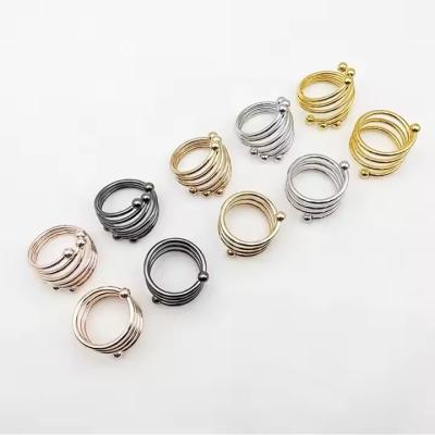 China Gold silver round metal napkin ring serviette holder for wedding party decoration for sale