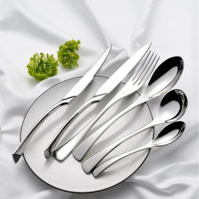 China Hot sale mirror polishing 202 stainless steel knife fork spoon flatware sets for 4 for sale