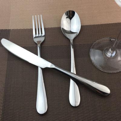 China High--end hotel best silver flatware spoon thickening stainless steel western steak knife fork for sale