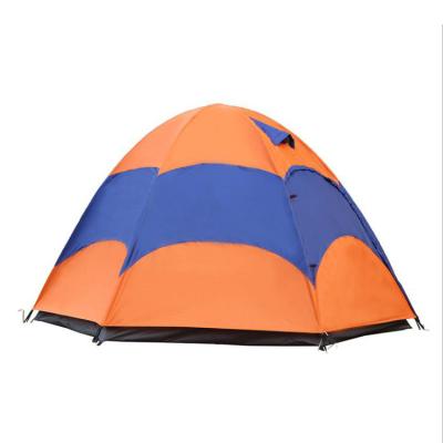 China Wholesale single door fiber glass rod sexangular double waterproof outdoor folding outdoor camping tent for sale