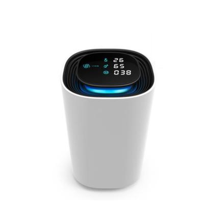 China OEM logo English panel intelligent gesture control abs material portable usb car air purifier pm2.5 for sale