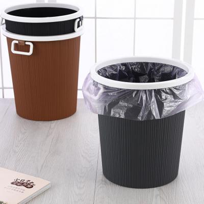 China European style household plastic trash can manufacturers with pressing ring for sale