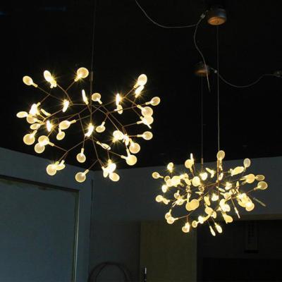 China Creative art beaded acrylic lighting chandelier modern european for household for sale