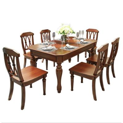 China American table and chair 6 piece wooden dining set for sale for sale