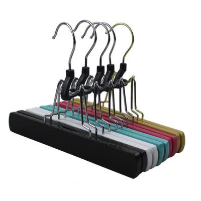China Hot sale non-slip OEM multi functional foldable solid wood hanger pants dress organizer for sale