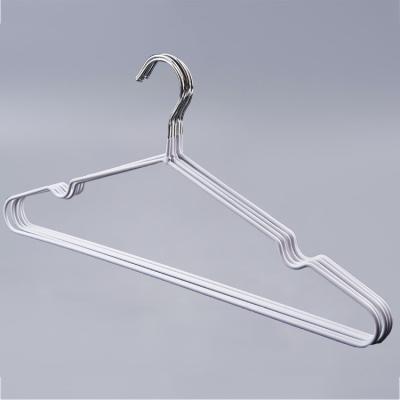 China Cheap hangers 40cm environmental protection design silver chroming metal wire hanger for clothes for sale