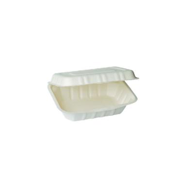 China Eco friendly compostable pulp clamshell biodegradable sugarcane bagasse lunch box for sale