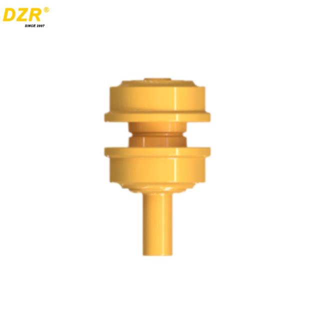 Cat excavator carrier roller top roller showing precision construction