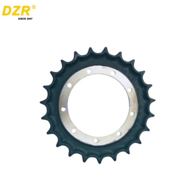 Side view of heavy-duty sprocket for CAT 6060 bulldozer