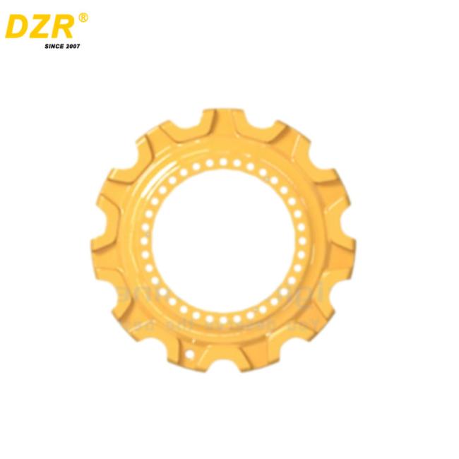Detailed close-up of sprocket teeth showing wear-resistant surface