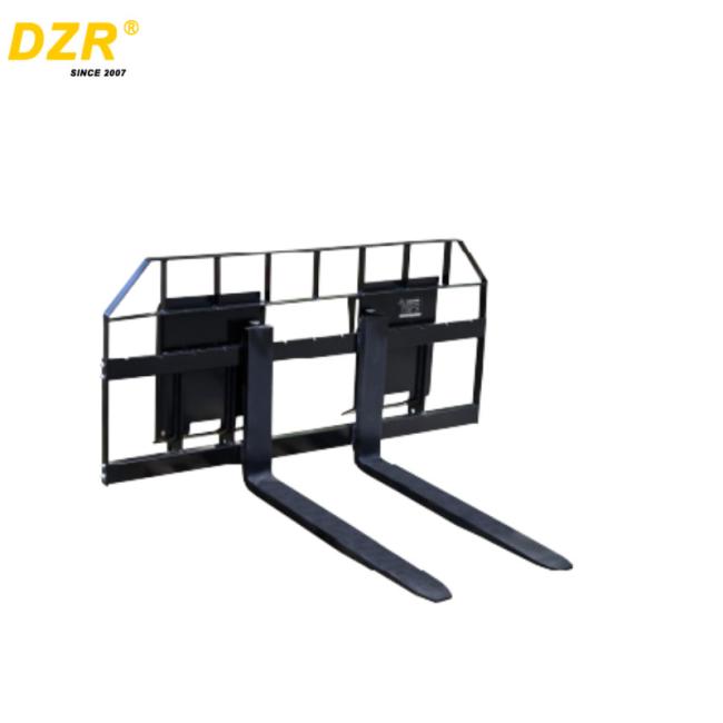 Close-up of pallet fork tines and mounting mechanism