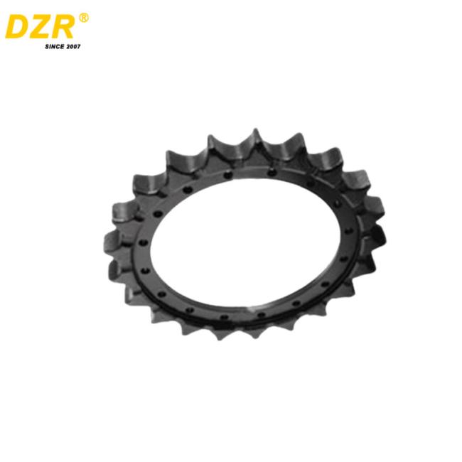 Close-up view of Cat365c 141-9655 Sprocket Segment teeth profile and mounting holes