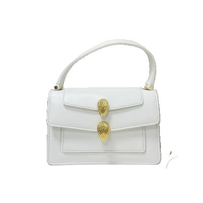 China Bvlgari Alexander Wang Calfskin Duette High End Used Handbags White Leather Crossbody Bag for sale