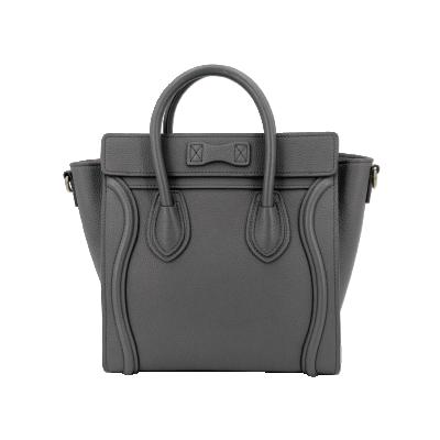 China Gray 99% Good Used CELINE Bag Nano Luggage Bag Gold Tone Hardware for sale