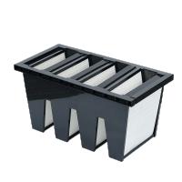 Quality Washable Plastic Frame Carbon V Bank Air Filter True Hepa For HVAC System for sale