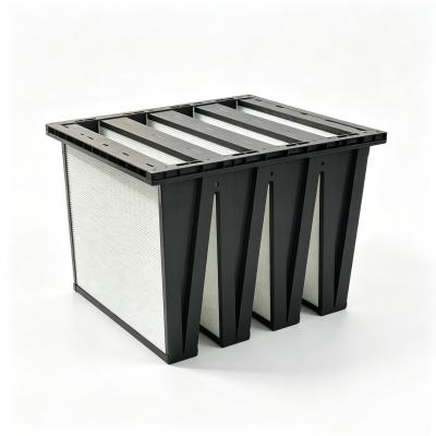 China V-Bank Pocket Filter F7 592x592x440/4 | Industrial Air Filter Manufacturer China for HVAC AHU for sale