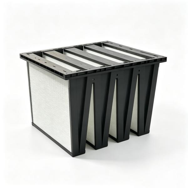 Quality V-Bank Pocket Filter F7 592x592x440/4 | Industrial Air Filter Manufacturer China for HVAC AHU for sale