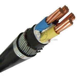 China 0.6-1KV YJV32 PVC Sheath Electric Cable CU/XLPE/PVC SWA XLPE Insulated Armored Cable for sale