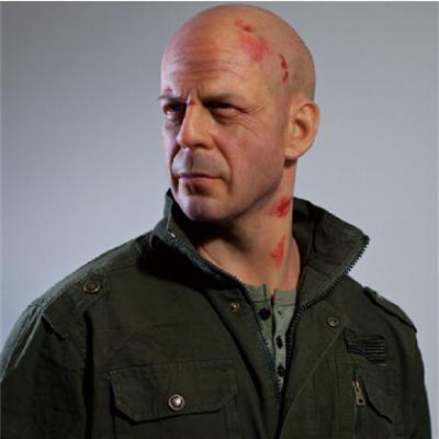 Китай High Relastic Celebrity Wax Figures / Bruce Willis/Die Hard 4.0/ Wax Figure Simulation Human продается
