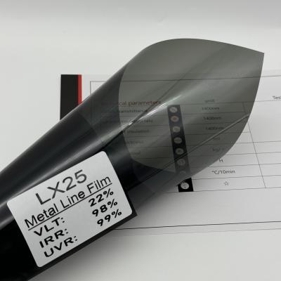 China 2HD Metal Line Film LX25 Black 2mil 98% IRR Car Window Tint for sale