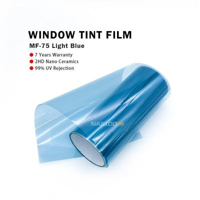 Cina NASIDO Isolamento termico Film solare nano ceramico MF75 Blu chiaro Vendita calda Film adesivo ad alta trasmissione in vendita