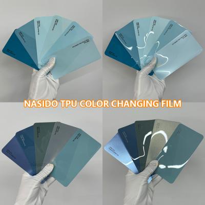 Cina Pellicola protettiva per vernice carrozzeria TPU NASIDO Light Blue Series Color Wrap Film in vendita