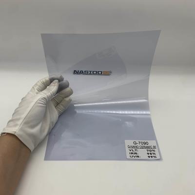 Cina G-7090 Protezione da vetro auto a pellicola in nanoceramica Anti rigetto di calore blu chiaro in vendita