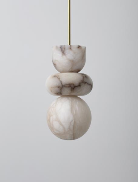 Quality 180*330mm 3 Pendant Ceiling Light Alabaster Triple Pendant Light Dimmable for sale